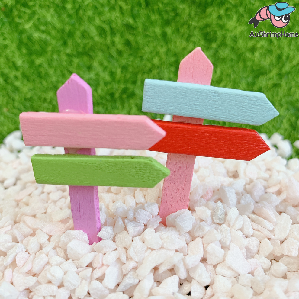 Colorful Signpost | Miniature Figurines for Terrarium Dollhouse Gadern ...